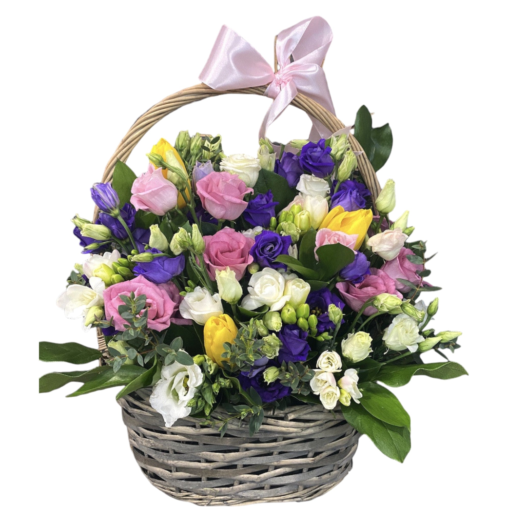 Cos colorat - mix de flori de primavara – Atelier Secret Garden