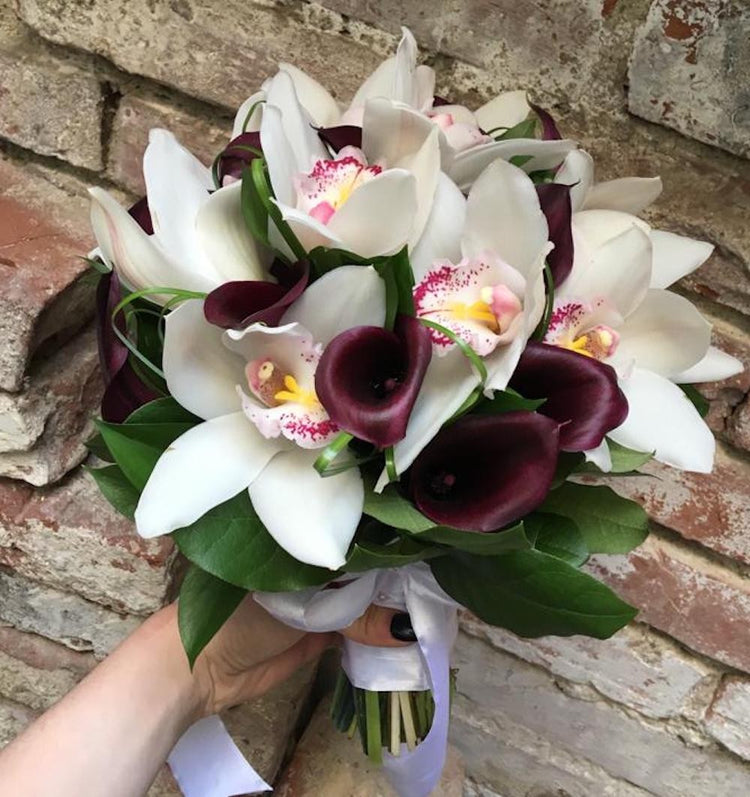 Buchet mireasa cale si orhidee imperiala – Atelier Secret Garden